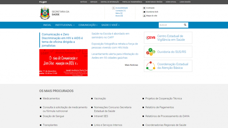 Ciclo de vida - Secretaria da Saúde